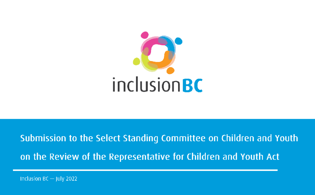 Submission to the Select Standing Committee on Children and Youth on ...